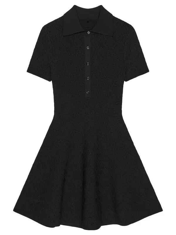 Givenchy Polo Collar Mini Dress - Black