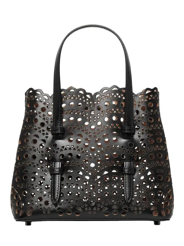 Alaïa Mina 20 Vague Tote Bag - Black