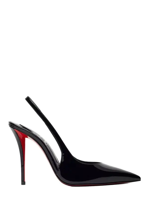 CHRISTIAN LOUBOUTIN Miss Z 100 Patent Slingback Pumps - Black