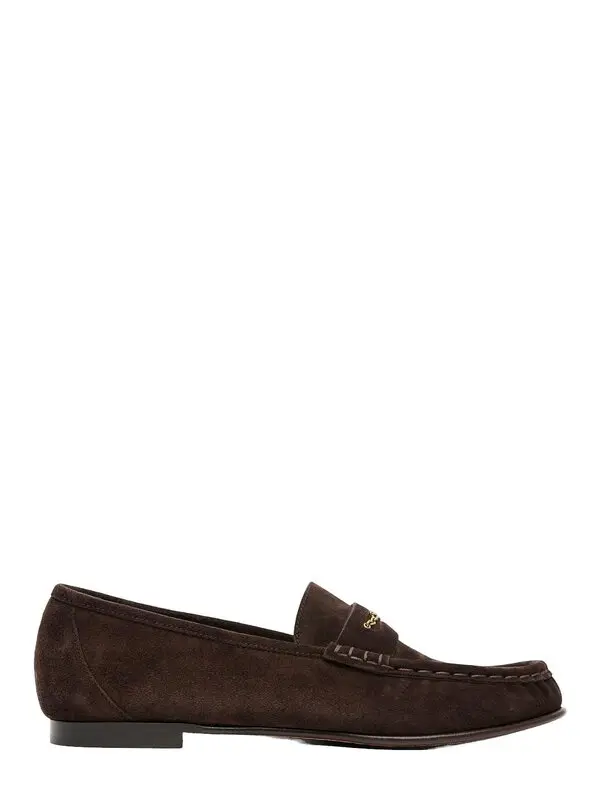 Chloé Suede Loafers - Brown