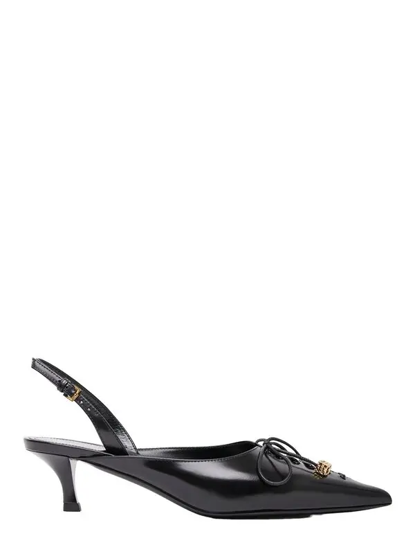 Givenchy Leather Slingbacks - Black