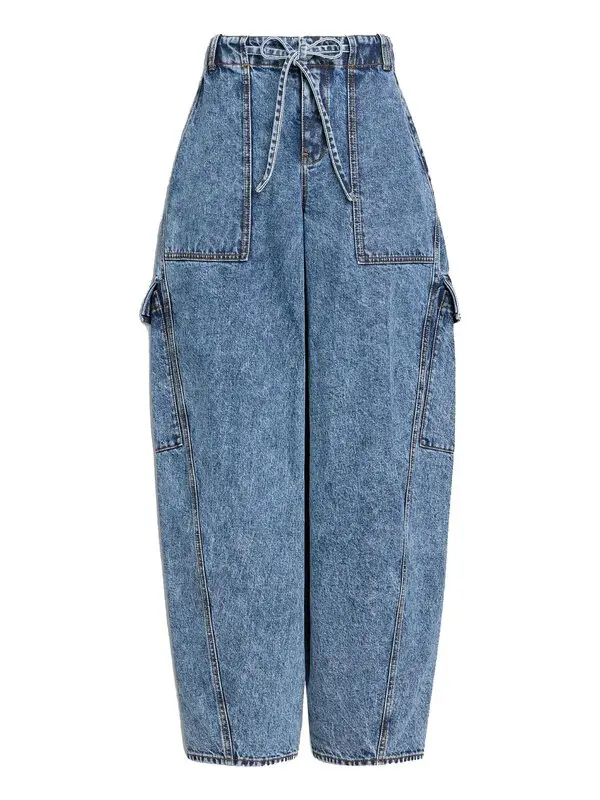Alaïa Cargo Denim Pants - Blue