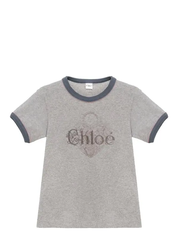 Chloé Crew-neck Baby Fit T-shirt - Grey