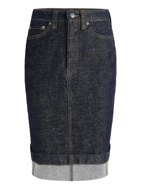 Khaite Kendra Jeans Skirt - Blue