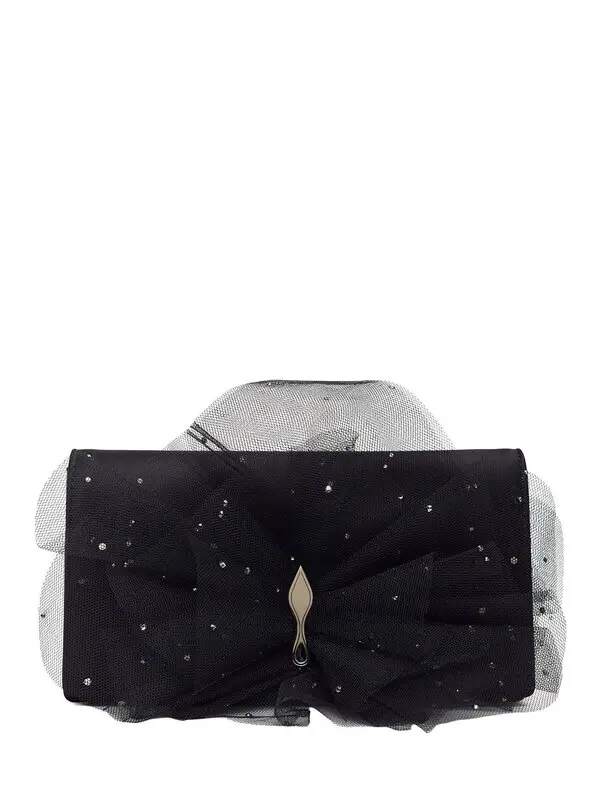 CHRISTIAN LOUBOUTIN Bettina Bow Clutch - Black