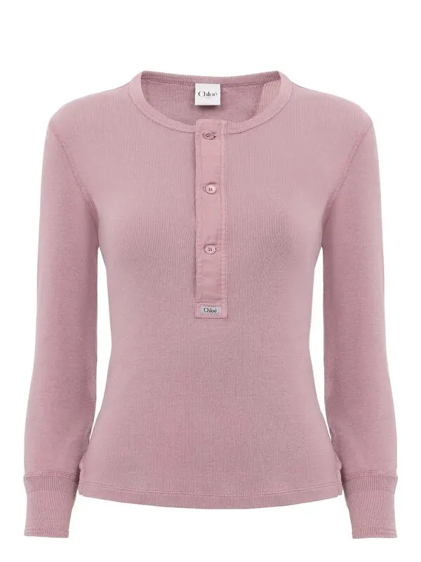 Chloé Henley Top - Black