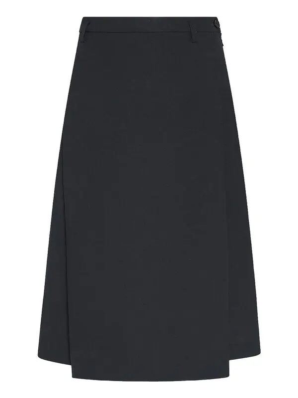 THE ROW Azarion Silk Twill Skirt - Black