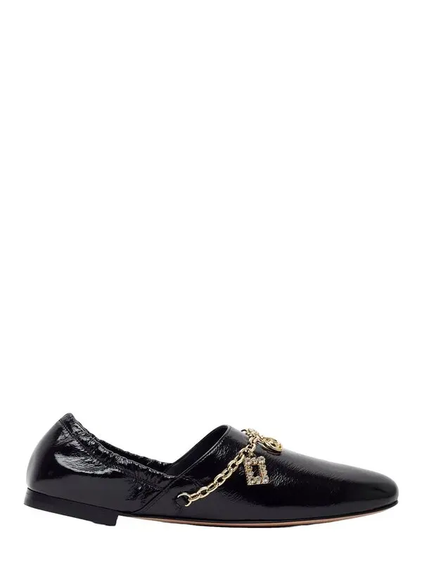 ROGER VIVIER Roundytoe Slipper With Charm Detail - Black