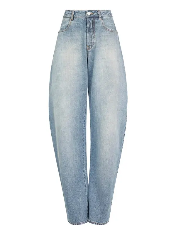 Alaïa Round Faded Jeans - Blue