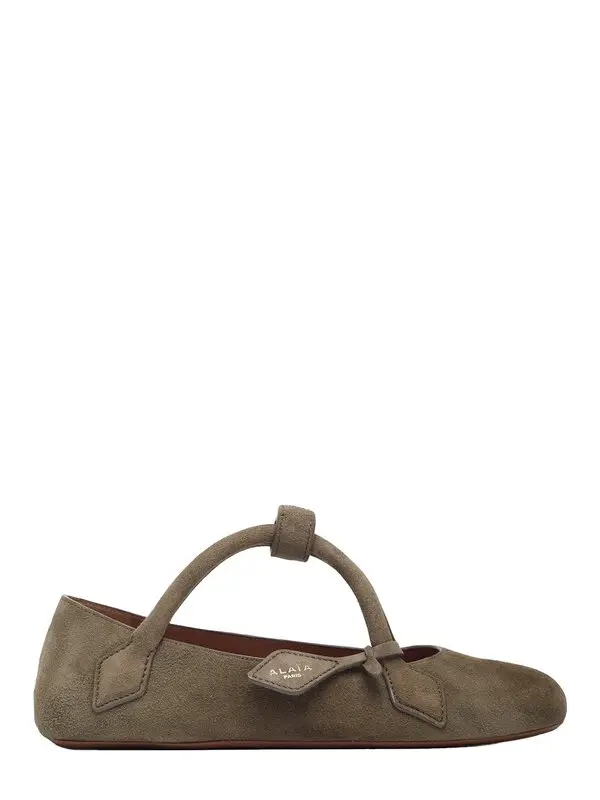 Alaïa Teckel Suede Ballet Flats - Grey