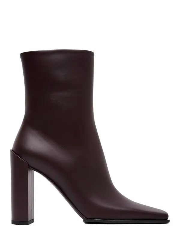 Alaïa Square 90 Ankle Boots - Brown