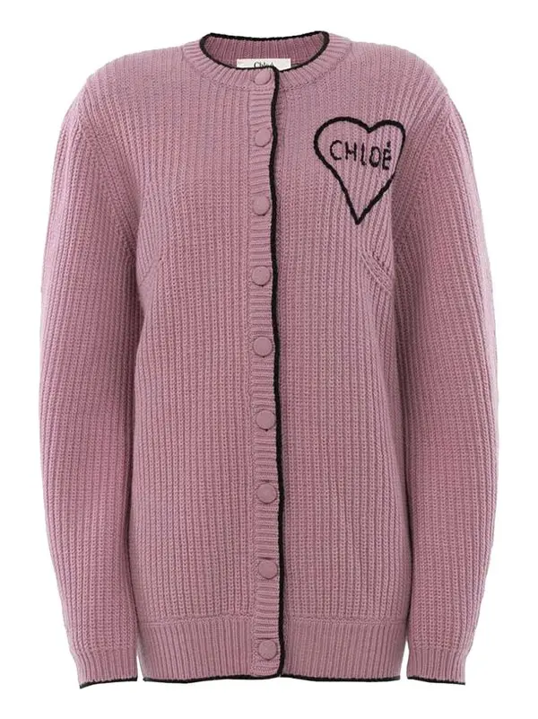 Chloé Knitted Cardigan - Pink