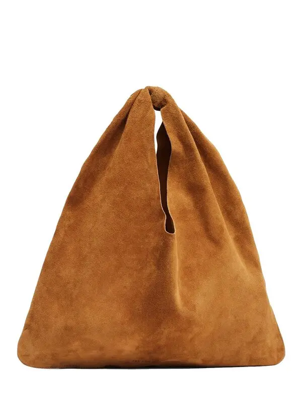 THE ROW Bindle Small Suede Bag - Brown