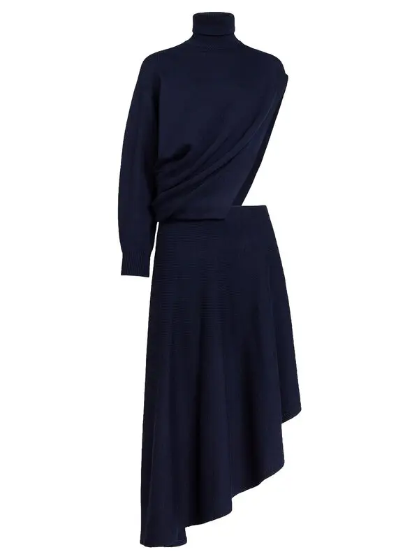 Alaïa Cut-out Knit Dress - Blue