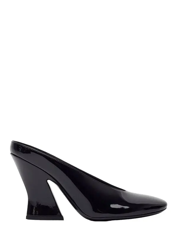 Givenchy Sculpted Heeled 95 Patent Mules - Black