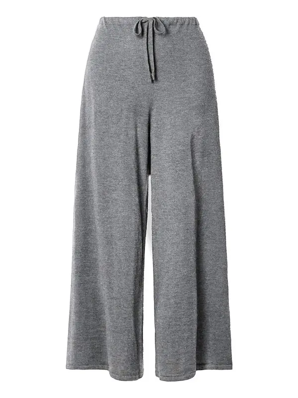 THE ROW Lanuit Mélange Cashmere Pants - Grey