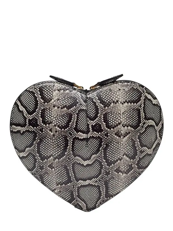 Alaïa Le Coeur Crossbody Bag - Black/white