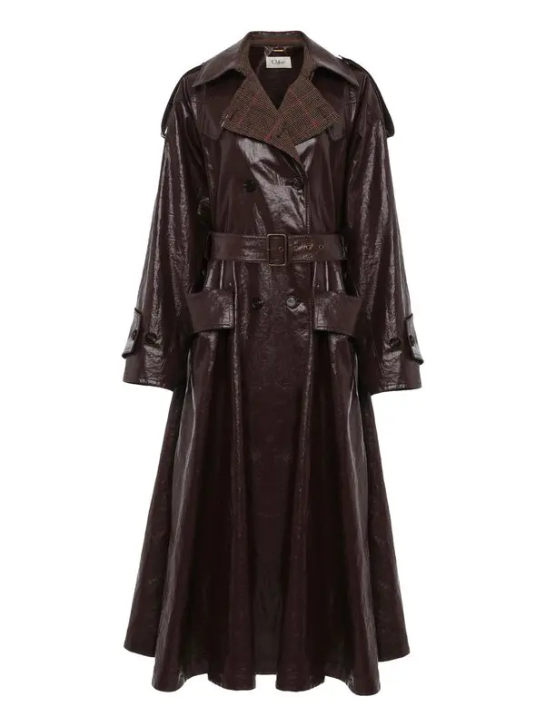 Chloé Double-breasted Long Riding Coat - Brown
