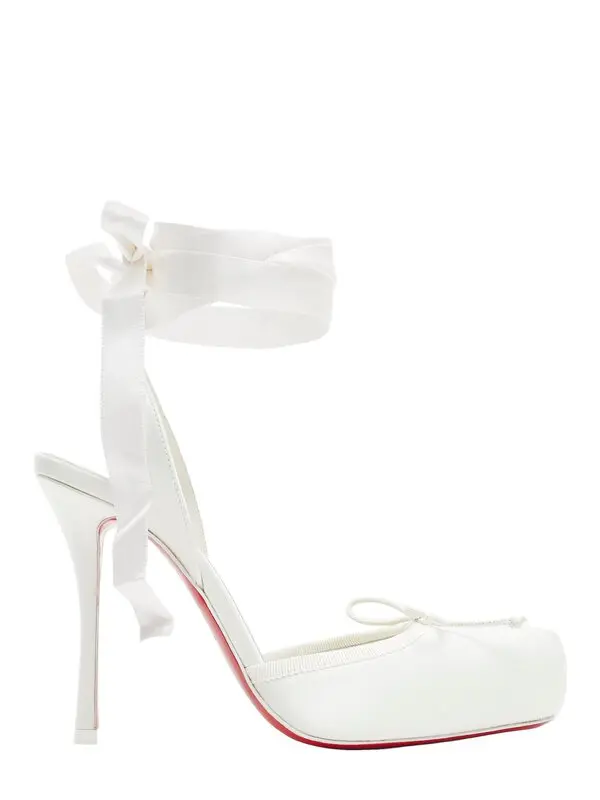 CHRISTIAN LOUBOUTIN Cassia Lace Up 100 Pumps - White