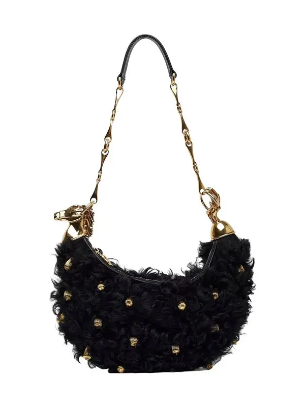 Chloé Chain Horse Shoulder Bag - Black