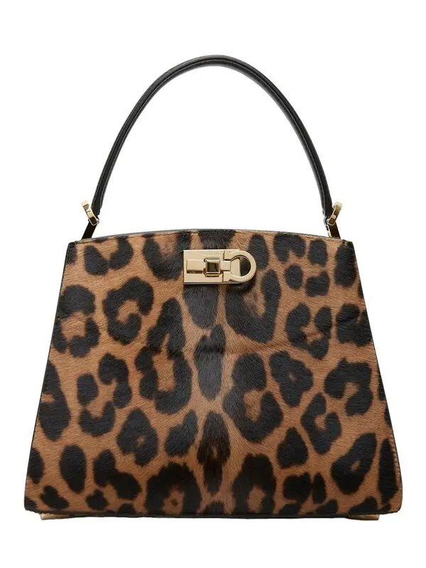 FERRAGAMO The Studio Box Bag - Brown