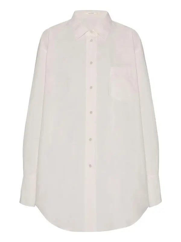 THE ROW Ment Sanded Cotton Shirt - White
