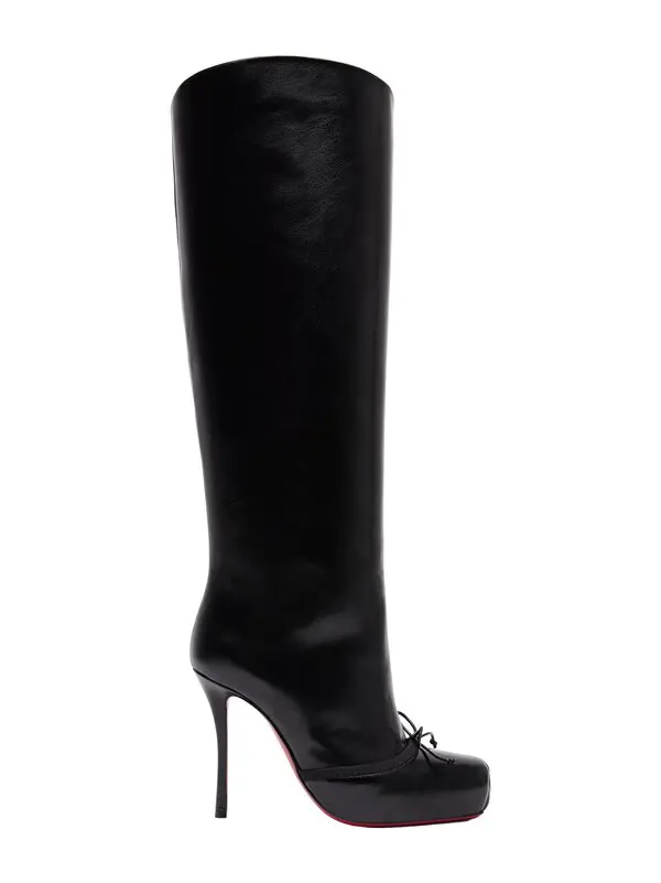 CHRISTIAN LOUBOUTIN Cassia 100 Leather Boots - Black
