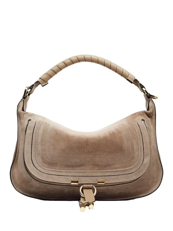 Chloé Marcie Small Shoulder Bag - Beige