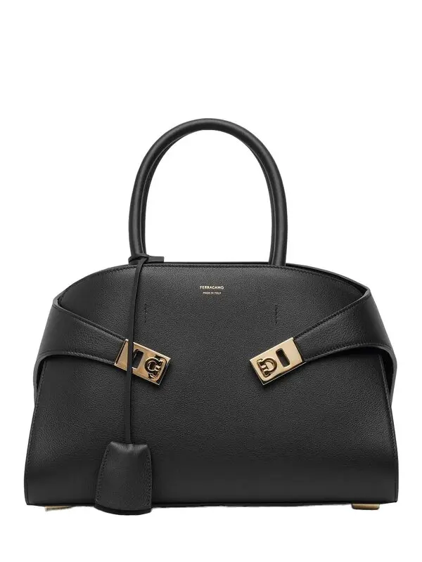 FERRAGAMO Hug Small Top Handle Bag - Black
