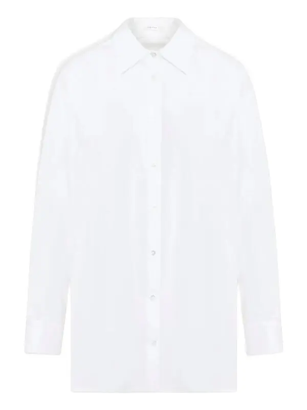 THE ROW Luka Cotton Poplin Shirt - White