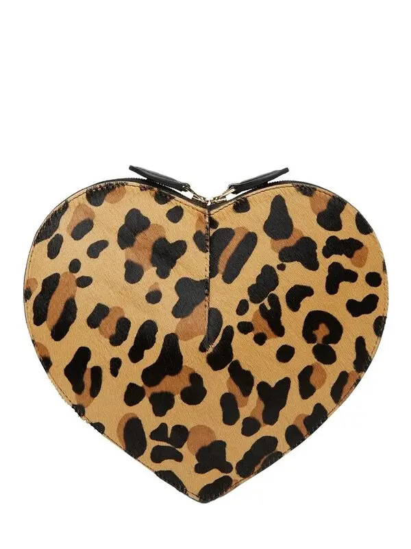 Alaïa Le Coeur Leopard Crossbody Bag - Brown/black