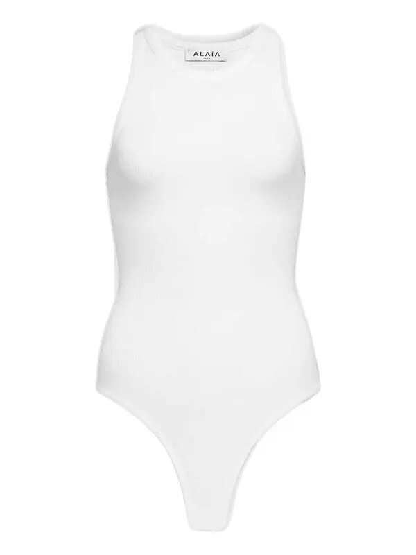 Alaïa Sculpting Jersey Bodysuit - White