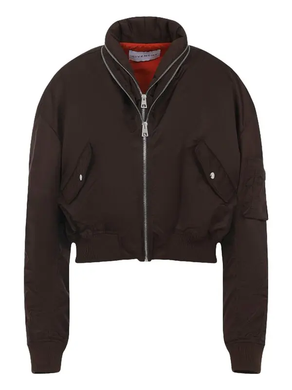 Givenchy Zipped Bomber Jacket - Brown