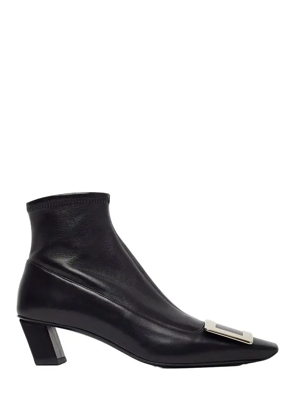 ROGER VIVIER Belle Vivier Chelsea Leather Boots - Black