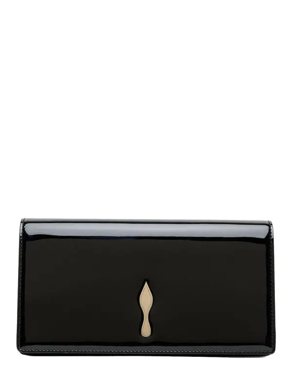 CHRISTIAN LOUBOUTIN Bettina Patent Clutch - Black