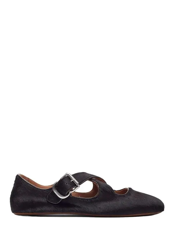 Alaïa Criss Cross Ballerina Flats - Brown