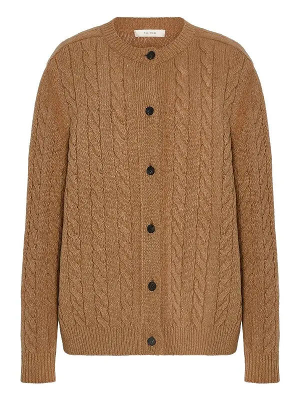 THE ROW Loneke Wool Cardigan - Brown
