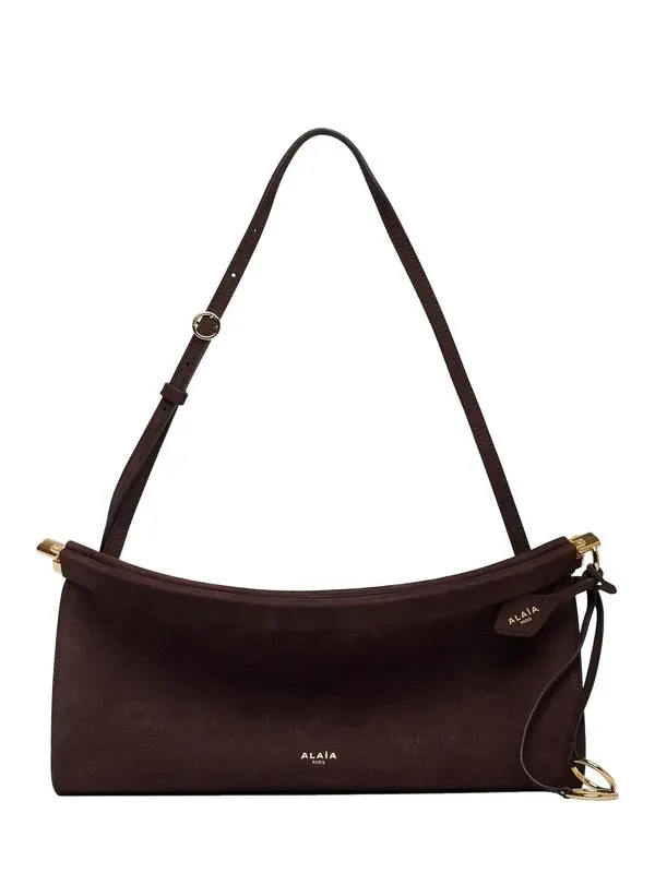 Alaïa Le Click Ew Medium Nubuck Bag - Brown