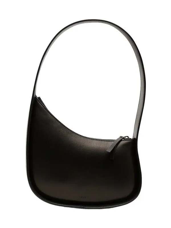 THE ROW Half Moon Leather Shoulder Bag - Black