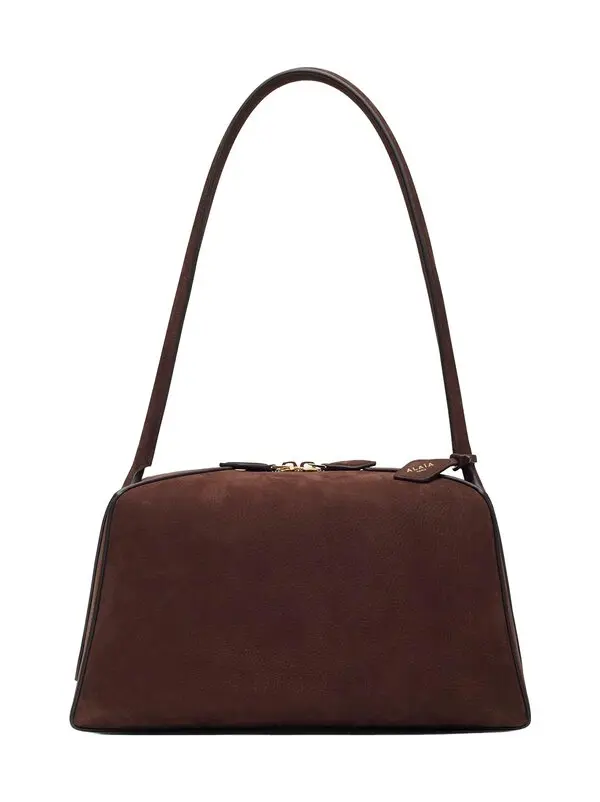 Alaïa Le Teckel Nubuck Shoulder Bag - Brown