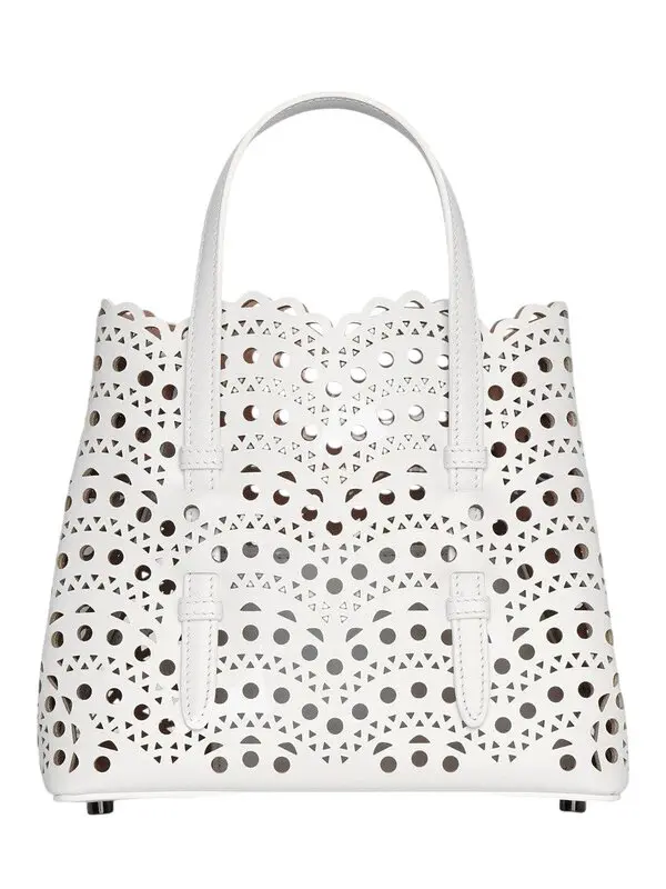 Alaïa Mina 20 Leather Tote Bag - White