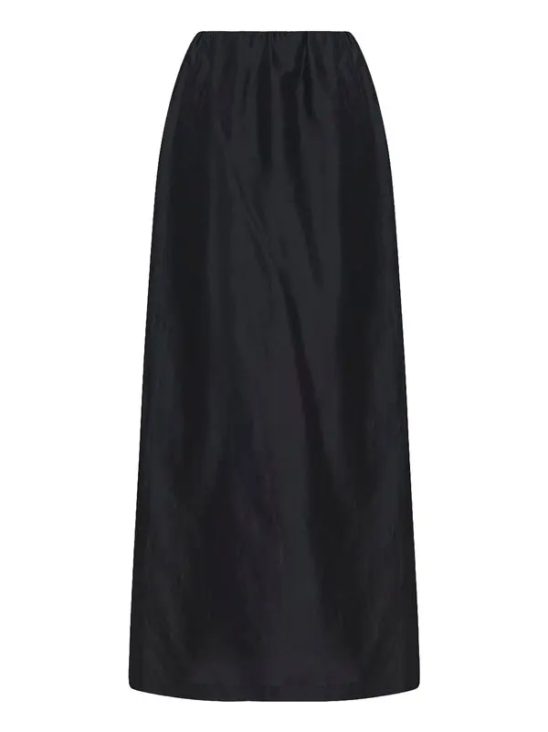 THE ROW Saul Silk Cotton Skirt - Black