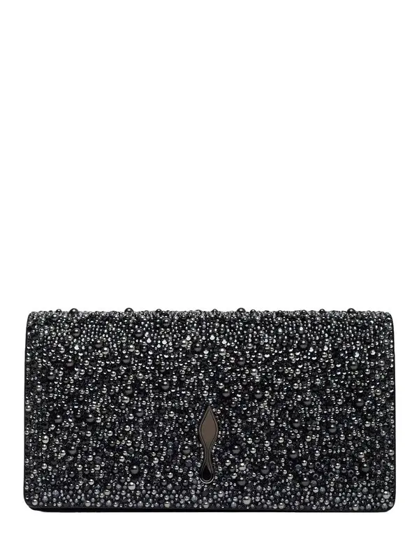 CHRISTIAN LOUBOUTIN Bettina Strass Clutch - Black