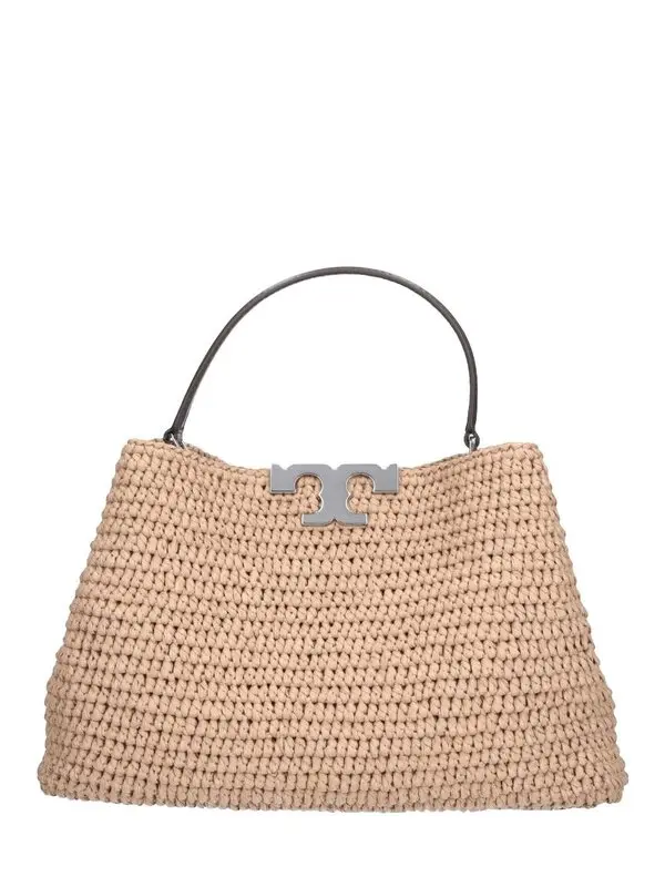 Tory Burch Eleanor Raffia Handbag - Beige