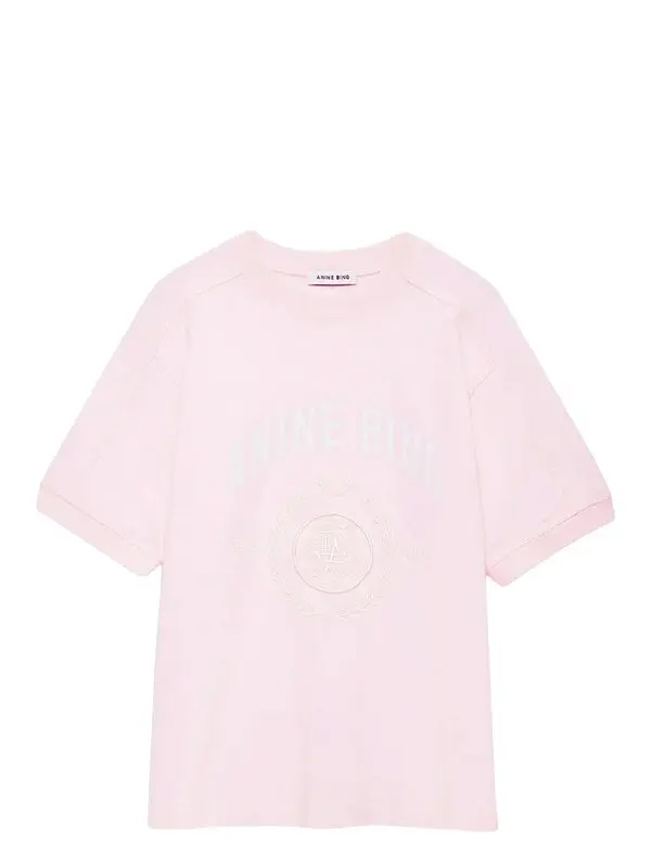ANINE BING Jaylin Collegiate T-shirt - Light Pink