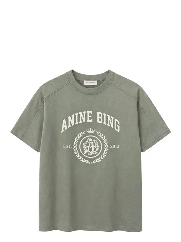ANINE BING Jaylin Collegiate T-shirt - Sage
