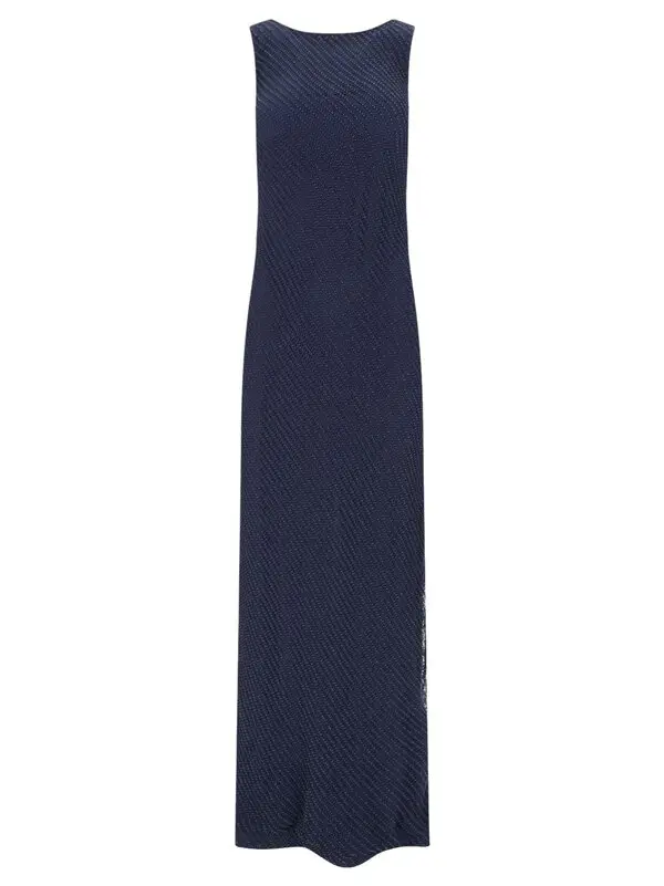 Ralph Lauren Zakaria Studs Maxi Dress - Blue