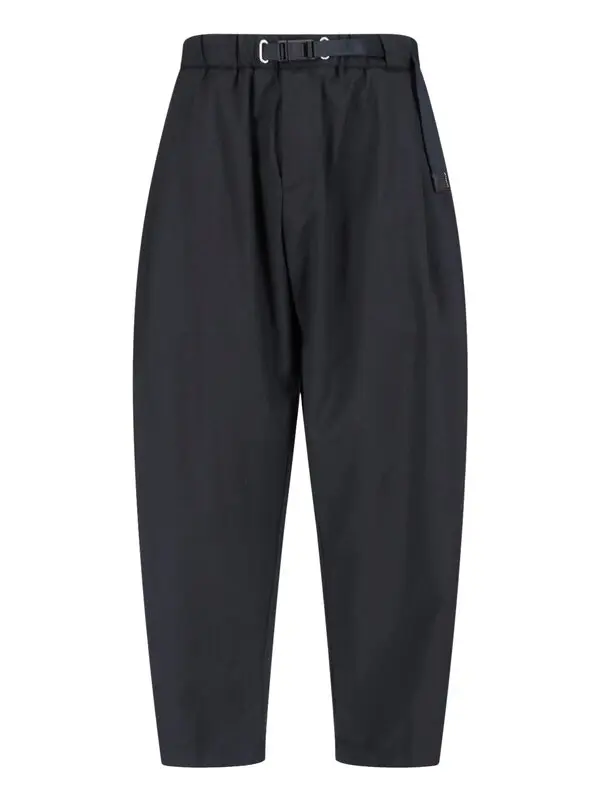 WHITE SAND Wide Leg Pants With Waistband - Black