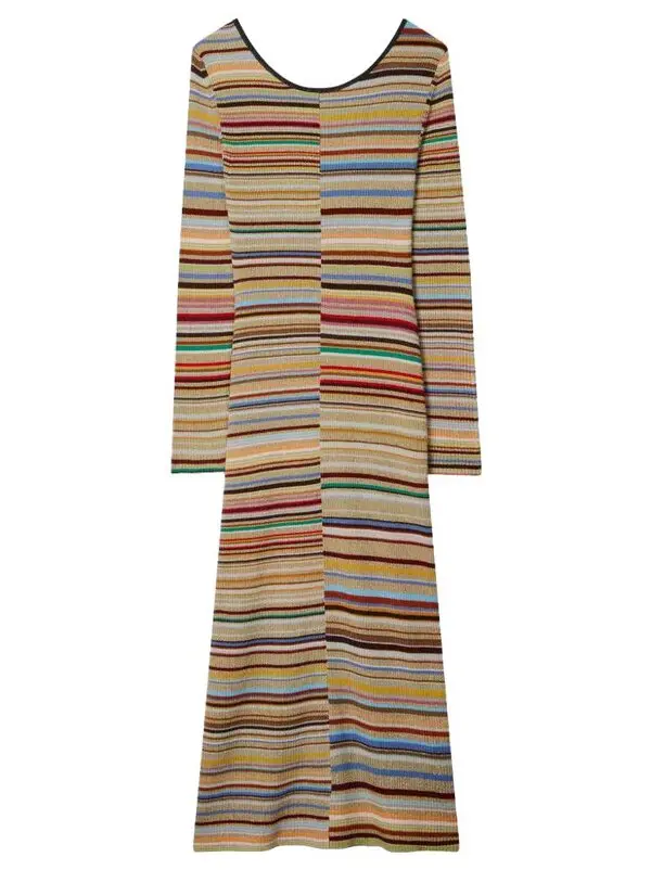 Paul Smith Signature Stripe Ribbed-knit Dress - Neutrals