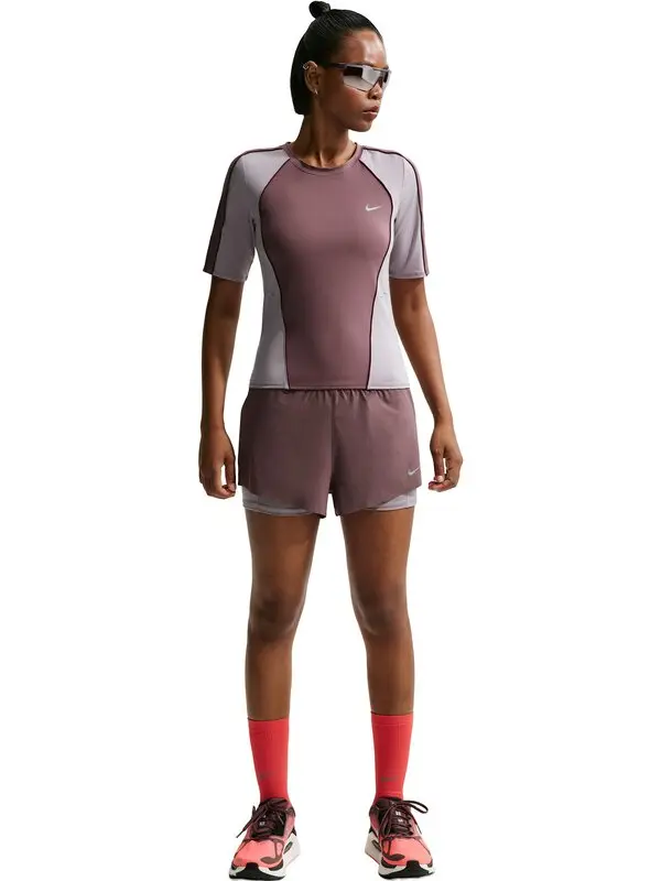 Nike Swift Dri-fit Mid-rise 2-in-1 Running Shorts - Purple
